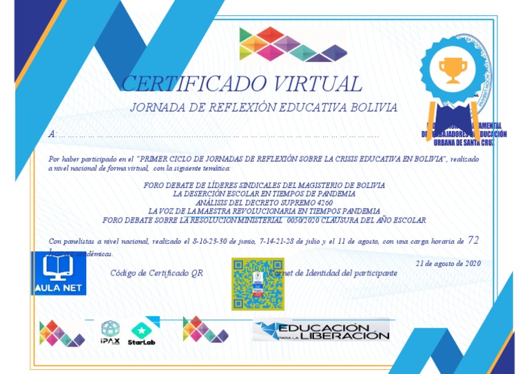 Certificado Virtual Word | PDF
