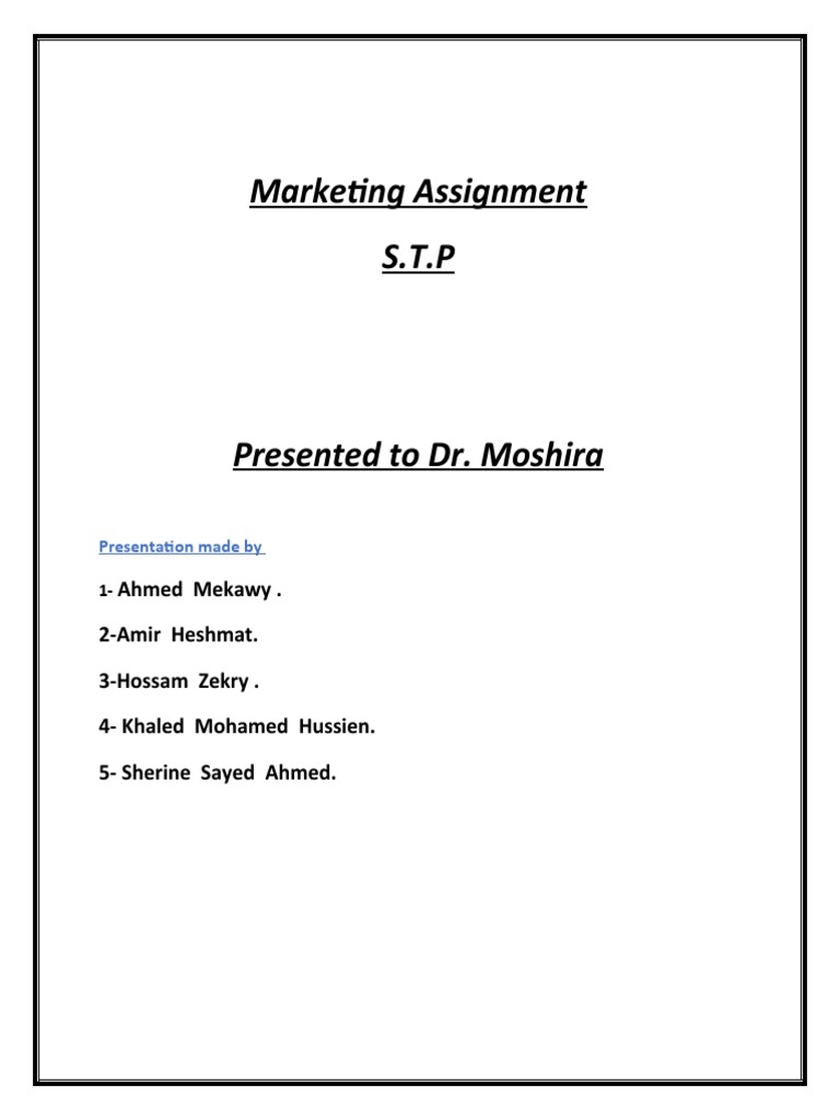 STP Assignment | Download Free PDF | Market Segmentation | Vacuum Cleaner