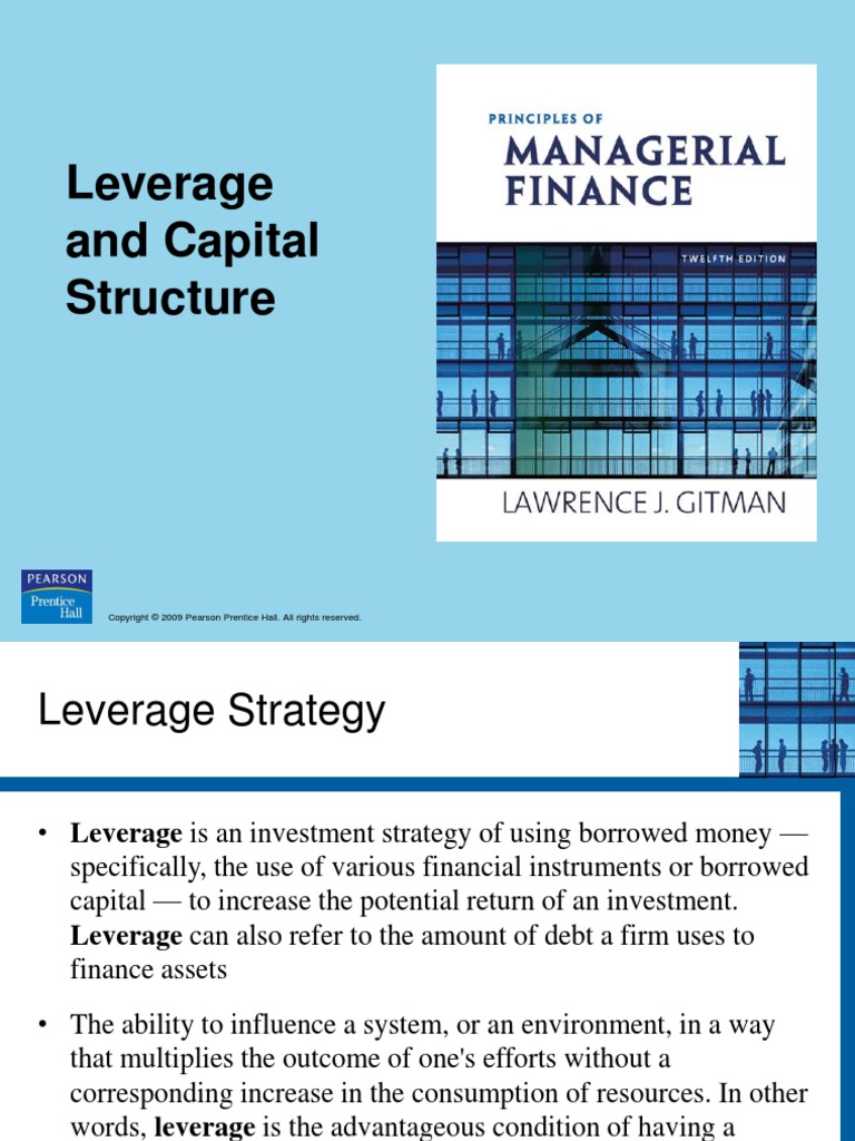 Leverage and Capital Structure | PDF | Capital Structure | Financial ...