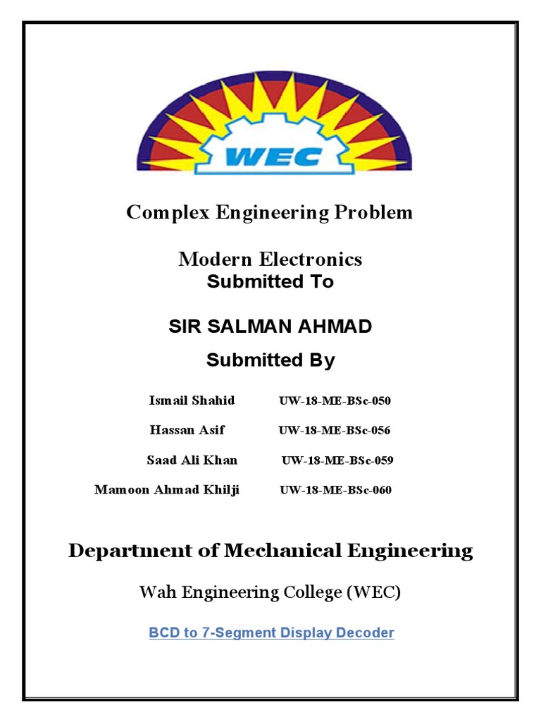 Electronic CEP Report | Download Free PDF | Logic Gate | Electronic Circuits