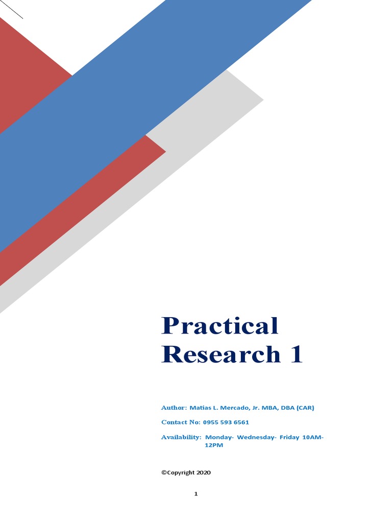 Practical Research 1 Module | PDF | Qualitative Research | Consumer ...