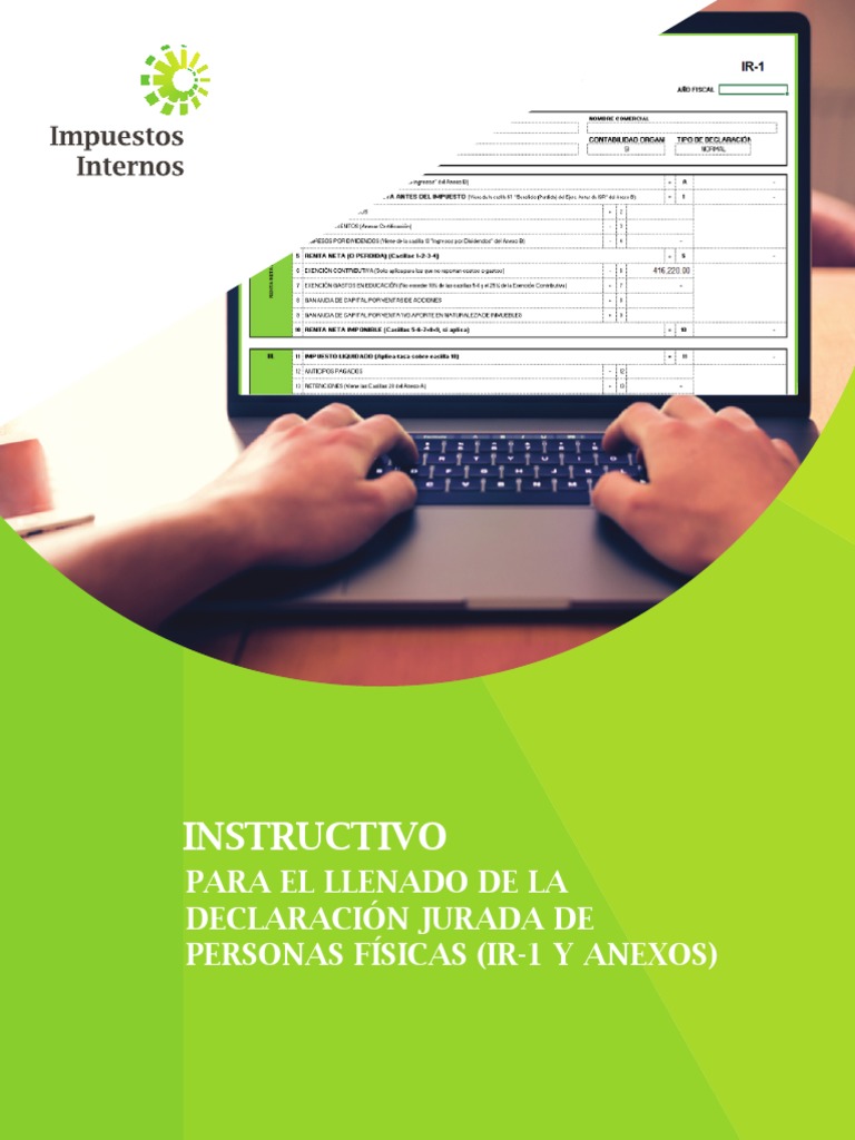 5 Instructivo Llenado IR 1 (2018) | PDF | Activo fijo | Impuesto sobre ...