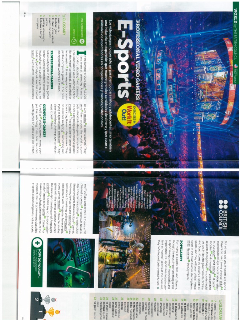 E-Sports. Reading Nivel A2 | PDF