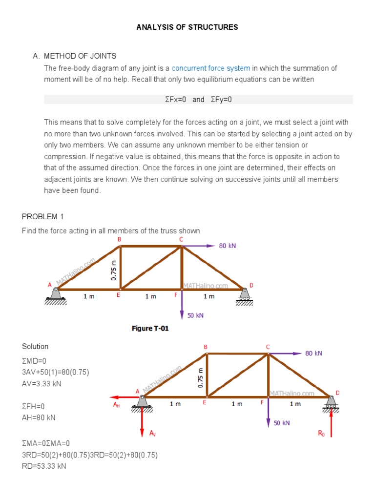 Analysis of Structure | PDF | Truss | Beam (Structure)