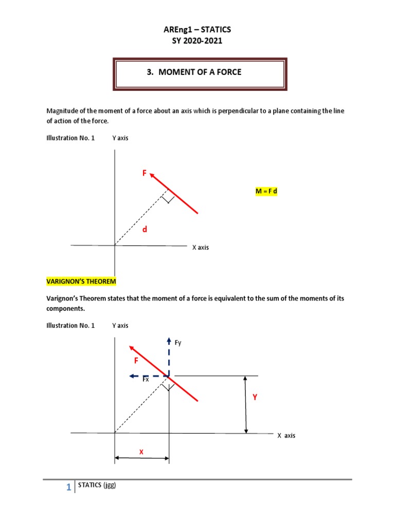 Moment of A Force | PDF | Cartesian Coordinate System | Force