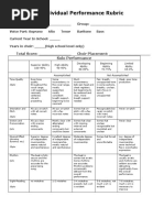 Sing and Dance Performance Rubric | PDF | Dances | Tempo