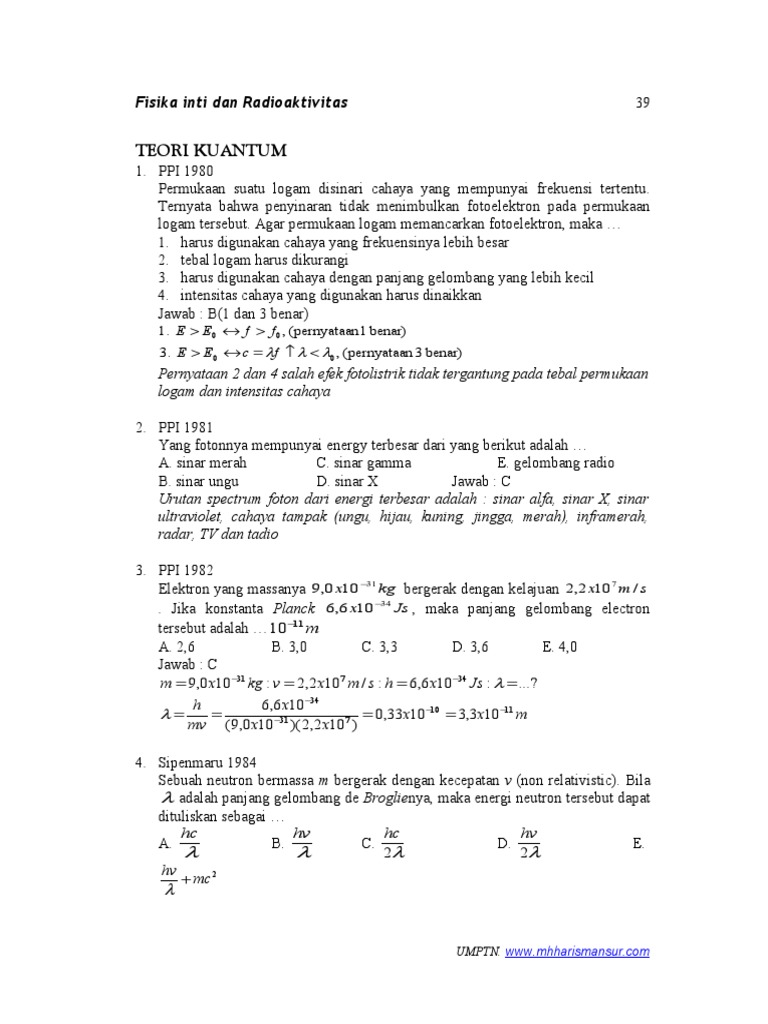 Fizik Kuantum | PDF