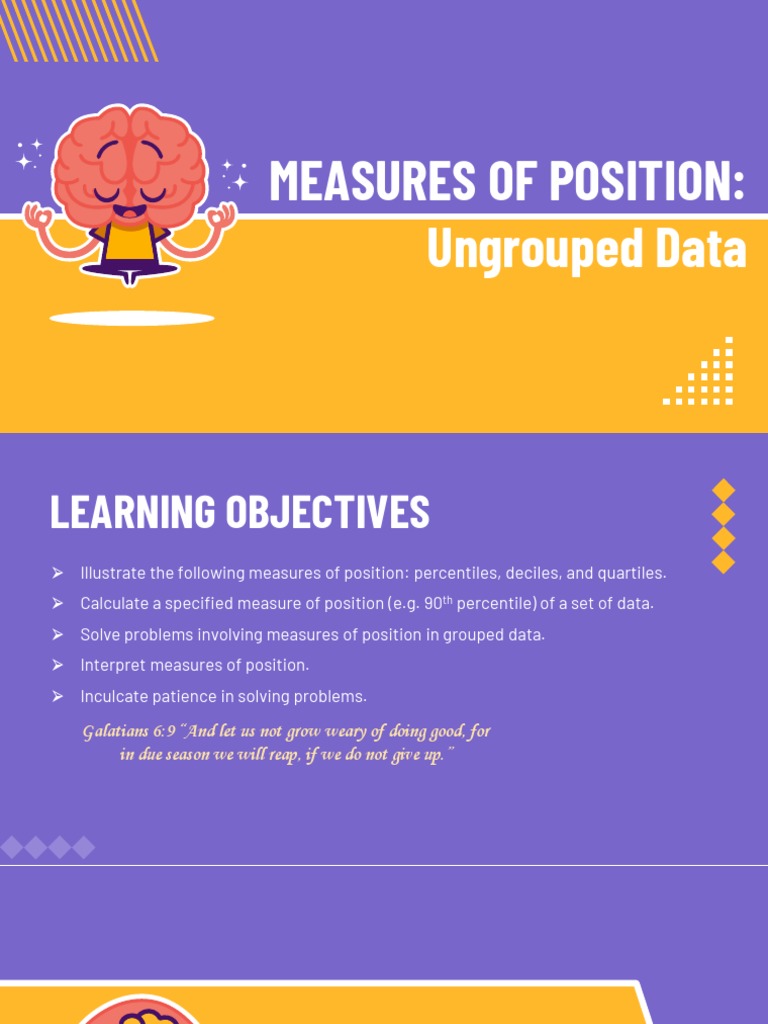 Measures of Position: Ungrouped Data | PDF | Quantile | Percentile
