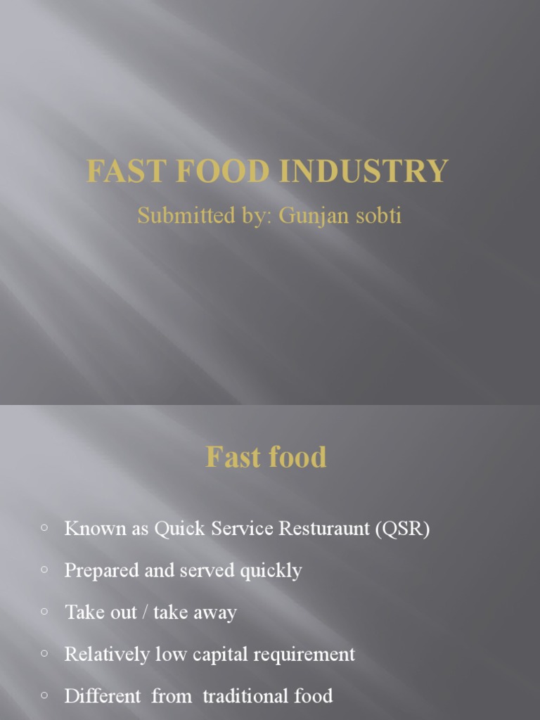 Fast Food Industry Overview and Strategies | PDF | Fast Food ...