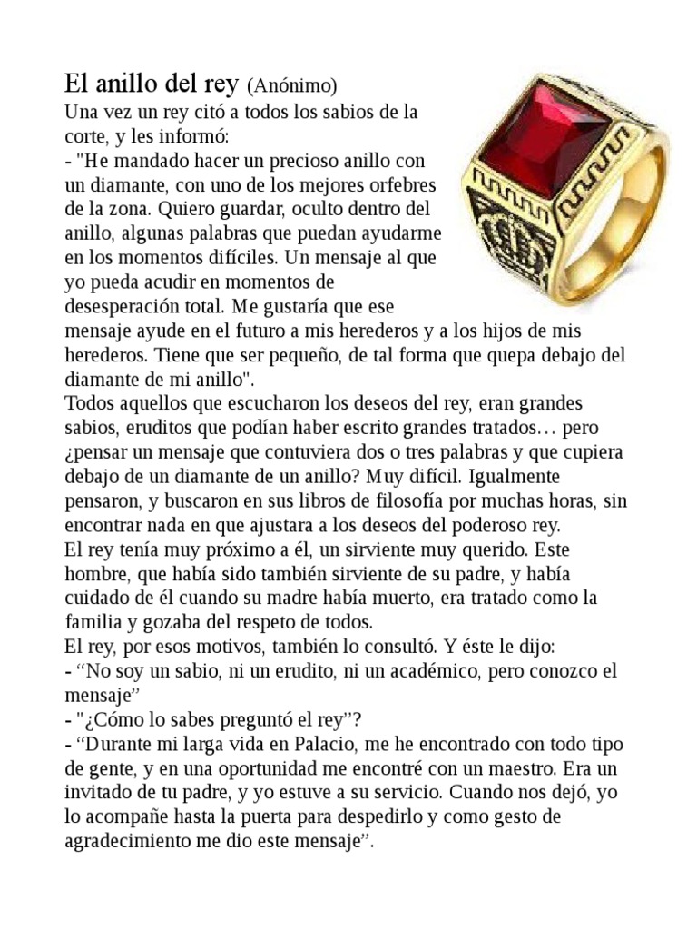 El Anillo Del Rey | PDF