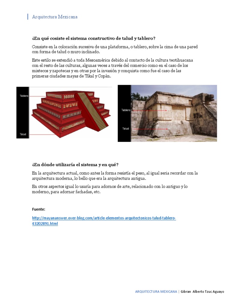 Arq - Mex.talud y Tablero | PDF