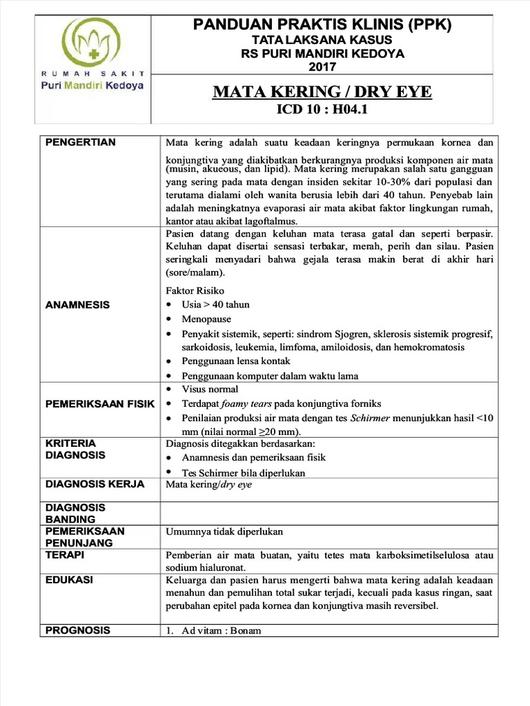 PPK Mata Kering | PDF