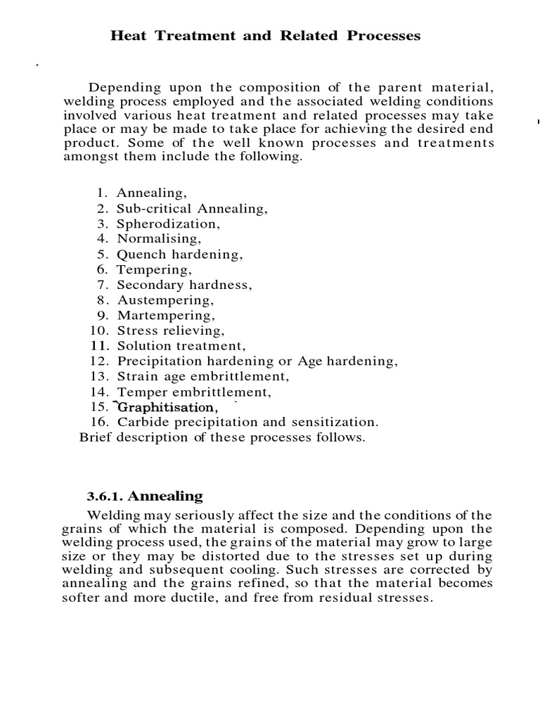 Heat Treatment and Related Processes: Annealing | PDF | Annealing ...