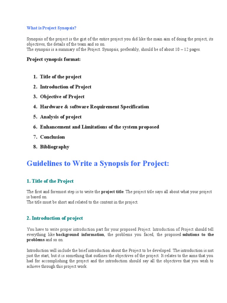 What Is Project Synopsis | PDF | Cognition | Communication