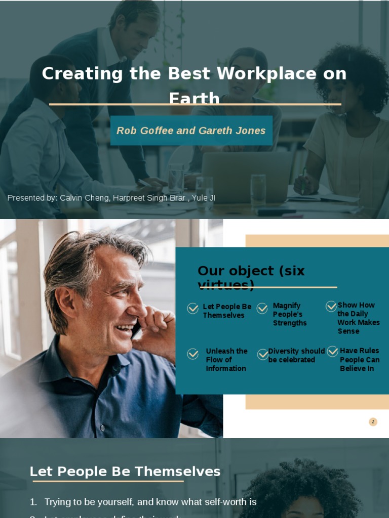 Creating The Best Workplace On Earth: Rob Goffee and Gareth Jones | PDF ...