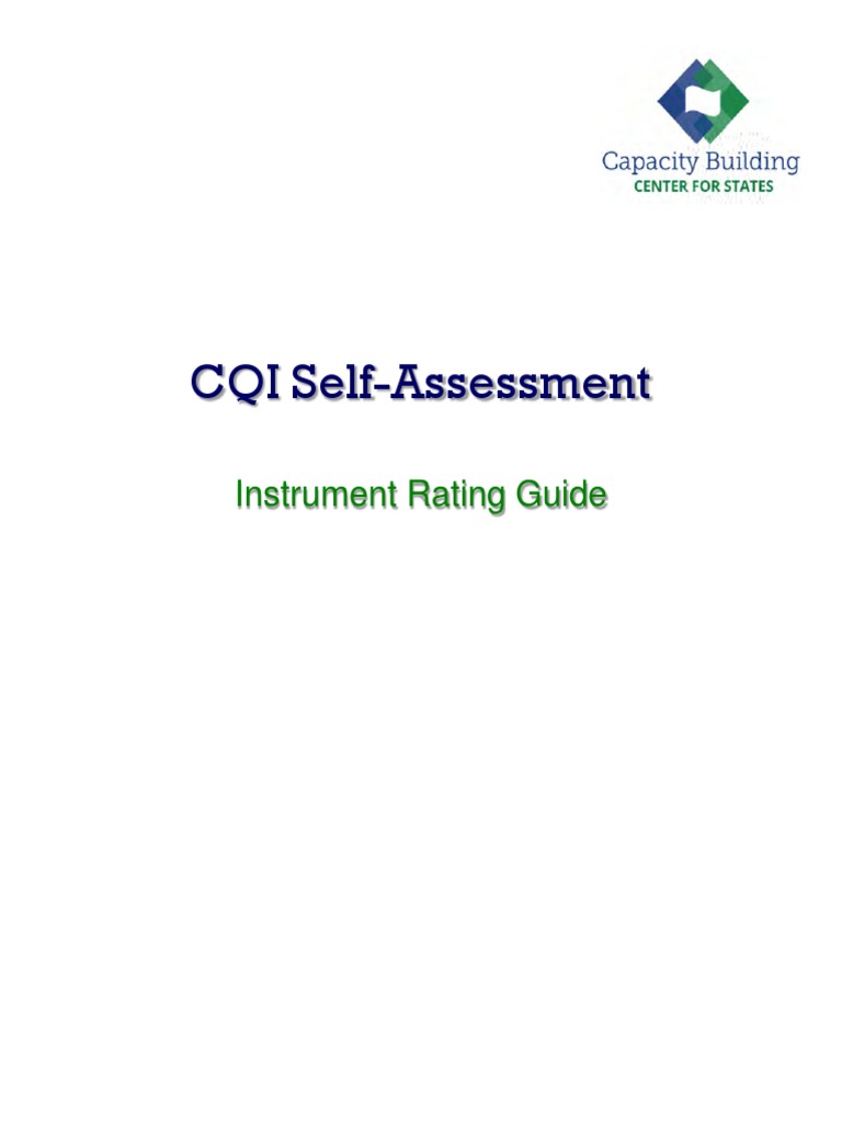 CQI Self-Assessment: Instrument Rating Guide | PDF | Data Analysis ...