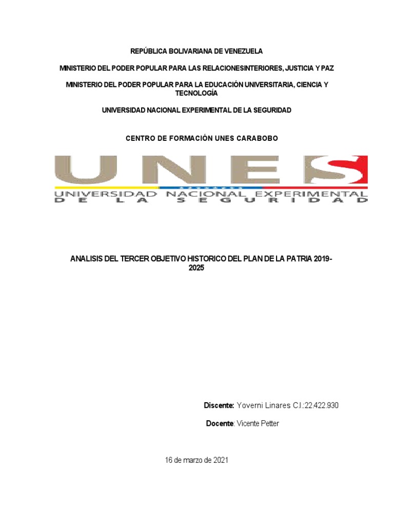 Plan de La Patria 2019-2025 | PDF | Venezuela | Nicolás Maduro