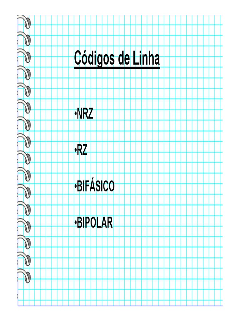Códigos de Linha | PDF | Processamento de sinais | Telecomunicações