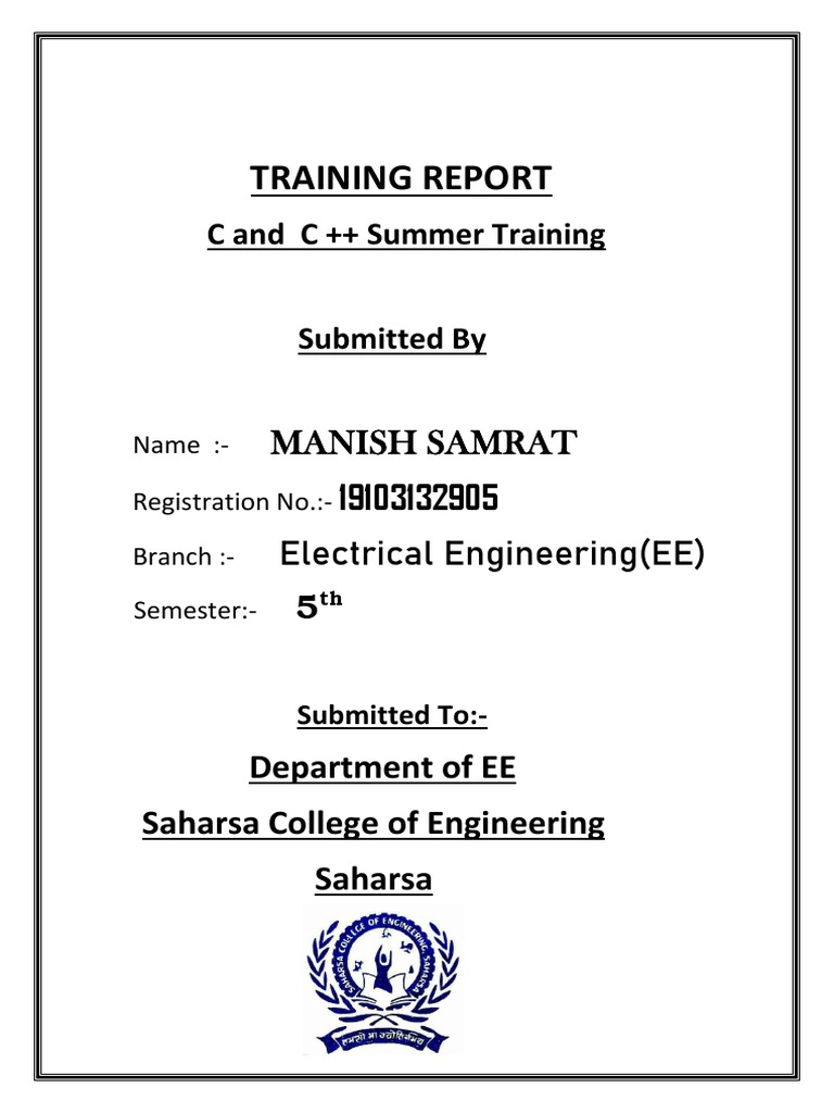 C and C++ Summer Internship Report | PDF | C (Programming Language) | C++