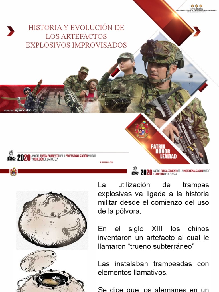 Historia Artefactos Explosivos 2020 | PDF | Mina terrestre | Mina naval