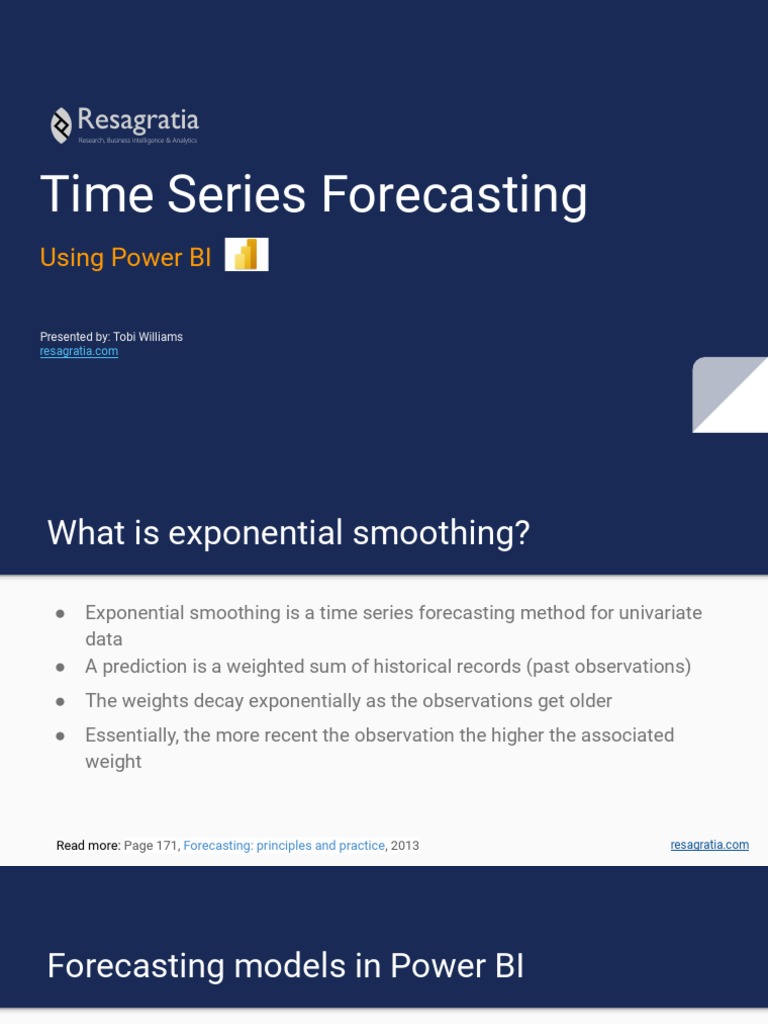 1.1 Time Series Forecasting in Power BI - Resagratia | PDF