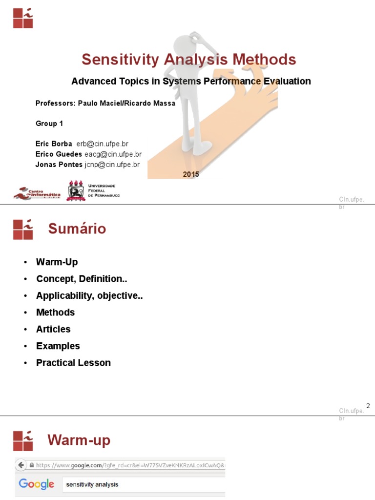 Sensitivity Analysis Methods | PDF | Sensitivity Analysis | Statistics