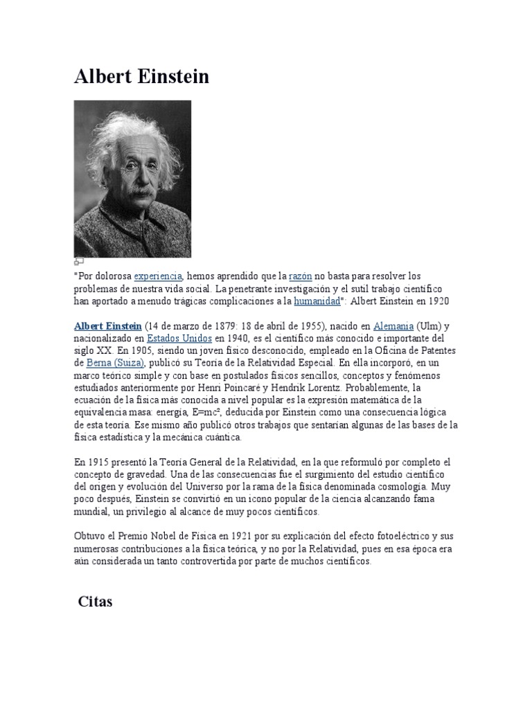 Albert Einstein | PDF | Albert Einstein | Science