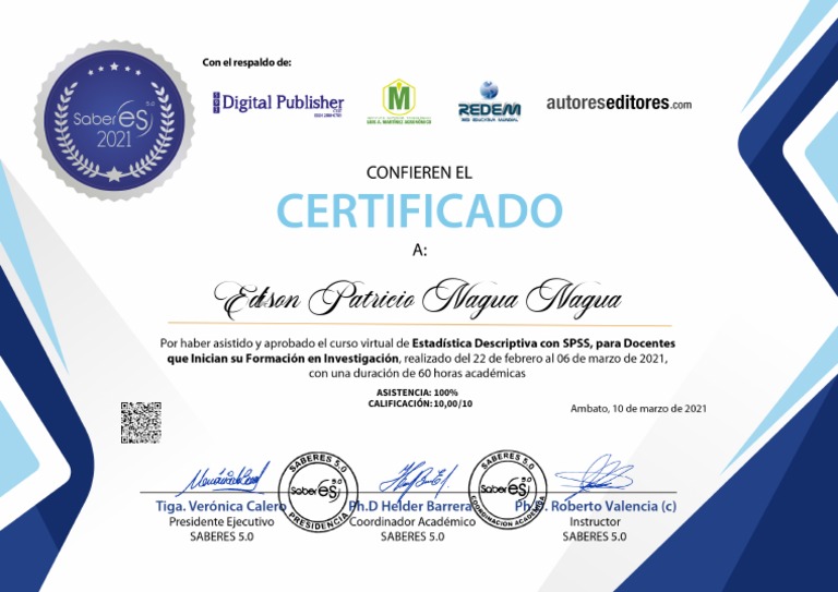 Certificado de Asistencia y Aprobacin | PDF