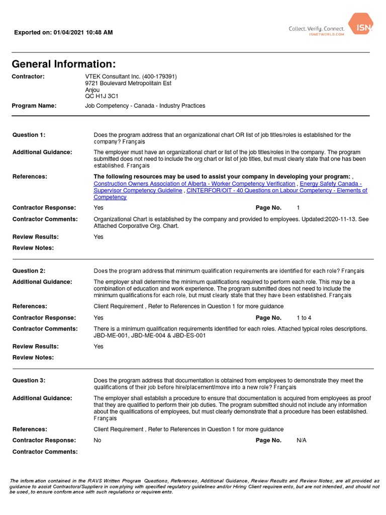 Job Competency Program Overview | PDF | Labor | Employment