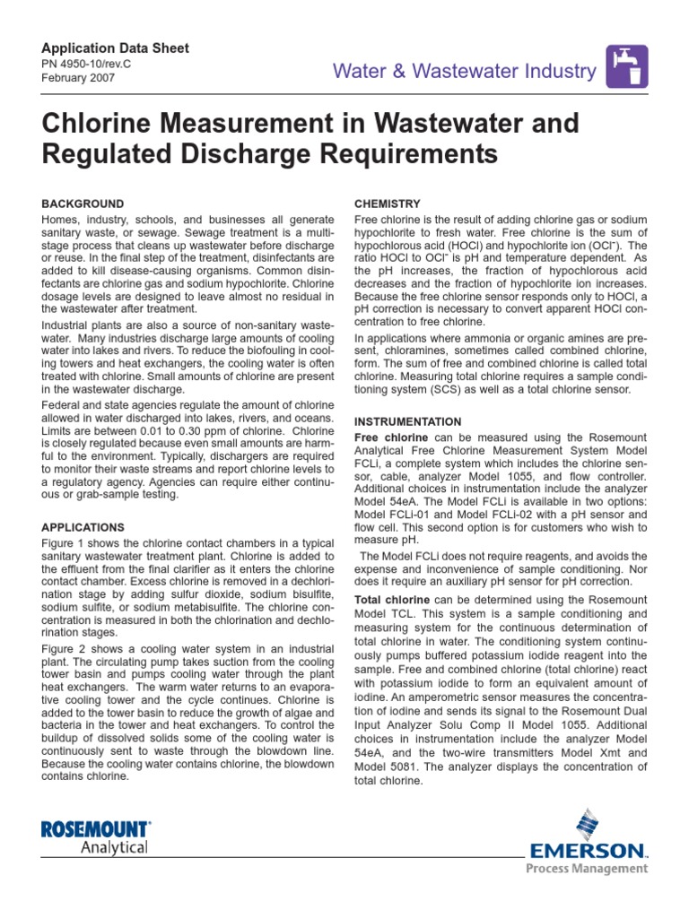 CL - Chlorine Measurement in Wastewater and Regulated Discharge ...