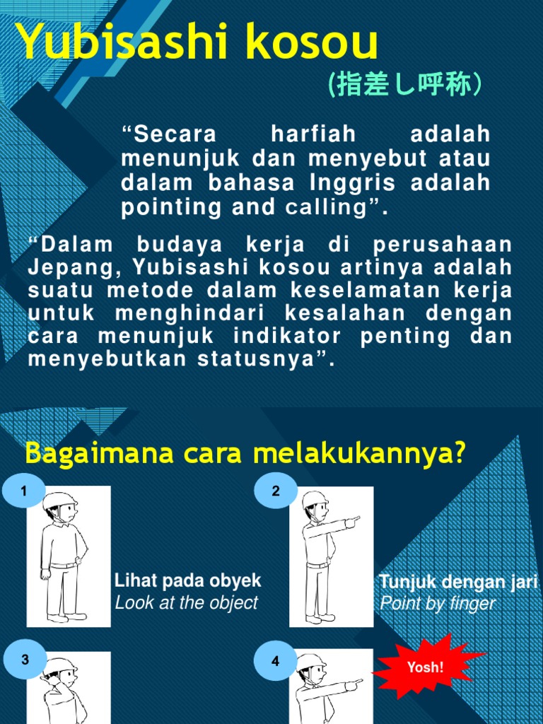 Mengenal Yubisashi Kosou Untuk Keselamatan Kerja 1611504086 | PDF