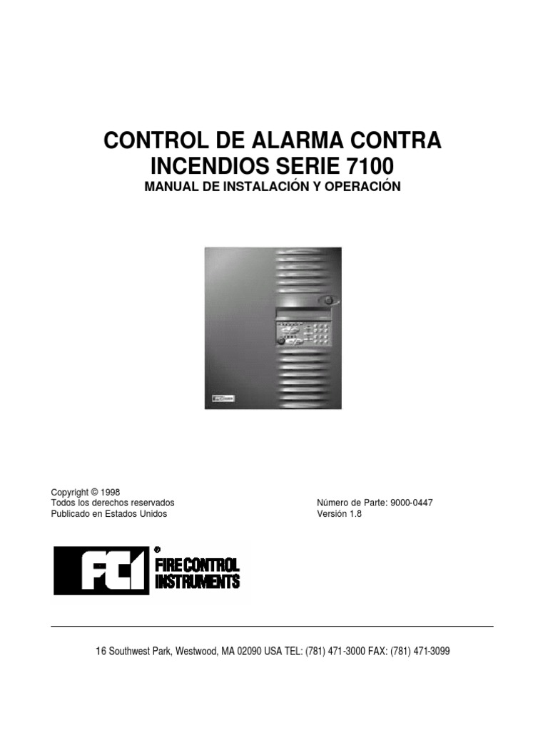 Manual FCI 7100 | PDF | Bienes manufacturados | Ingenieria Eléctrica