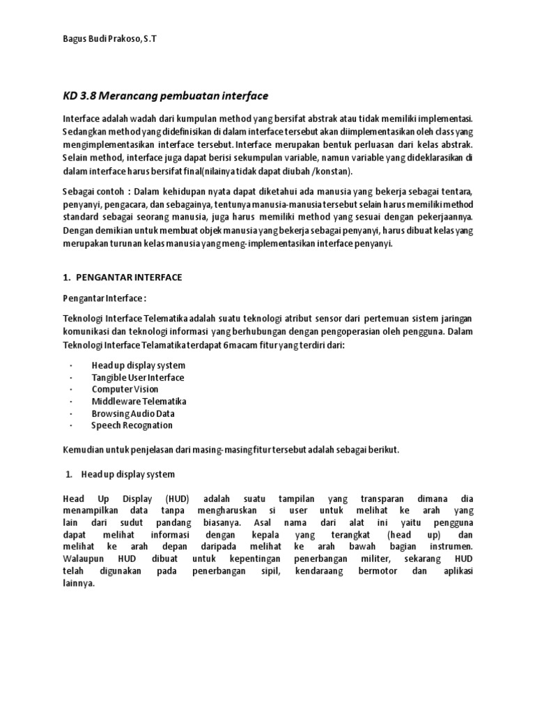 Merancang Pembuatan Interface | PDF