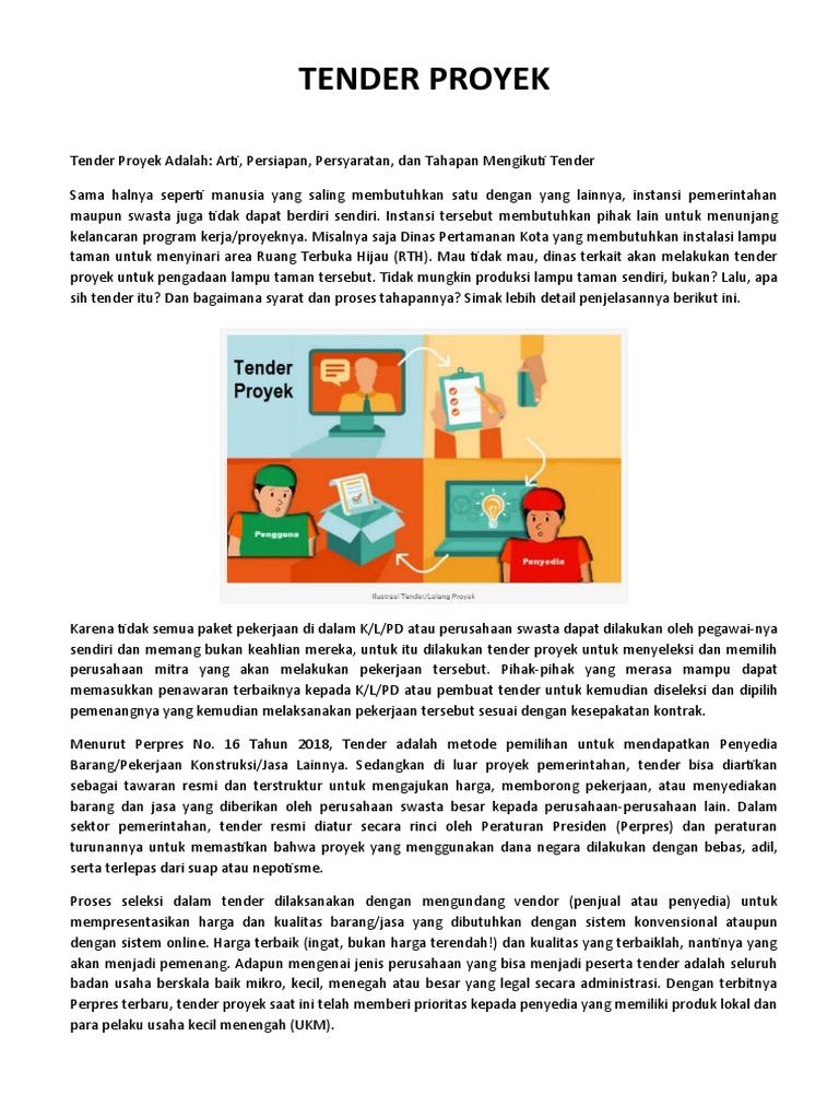 Arti dan Proses Tender Proyek | PDF | Bisnis