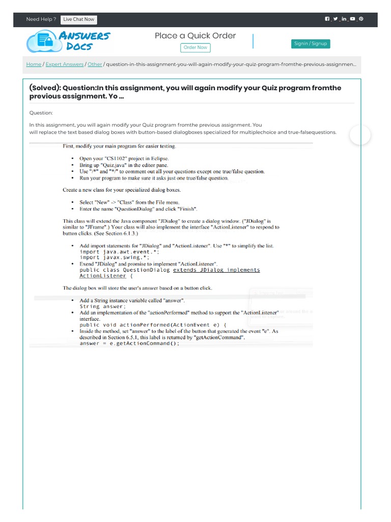 Solved - Question - in This Assignment, You Will Again Modify | PDF ... Solved - Question - in This Assignment, You Will Again Modify | PDF ...