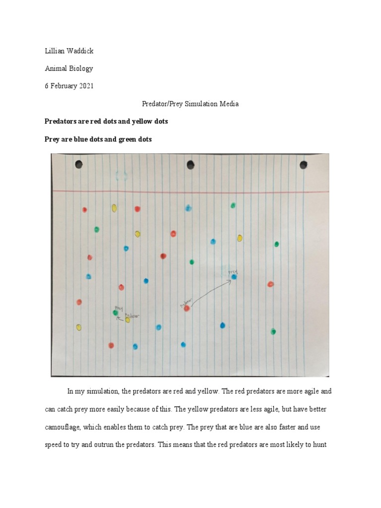 Predator-Prey Simulation Analysis | PDF | Science & Mathematics
