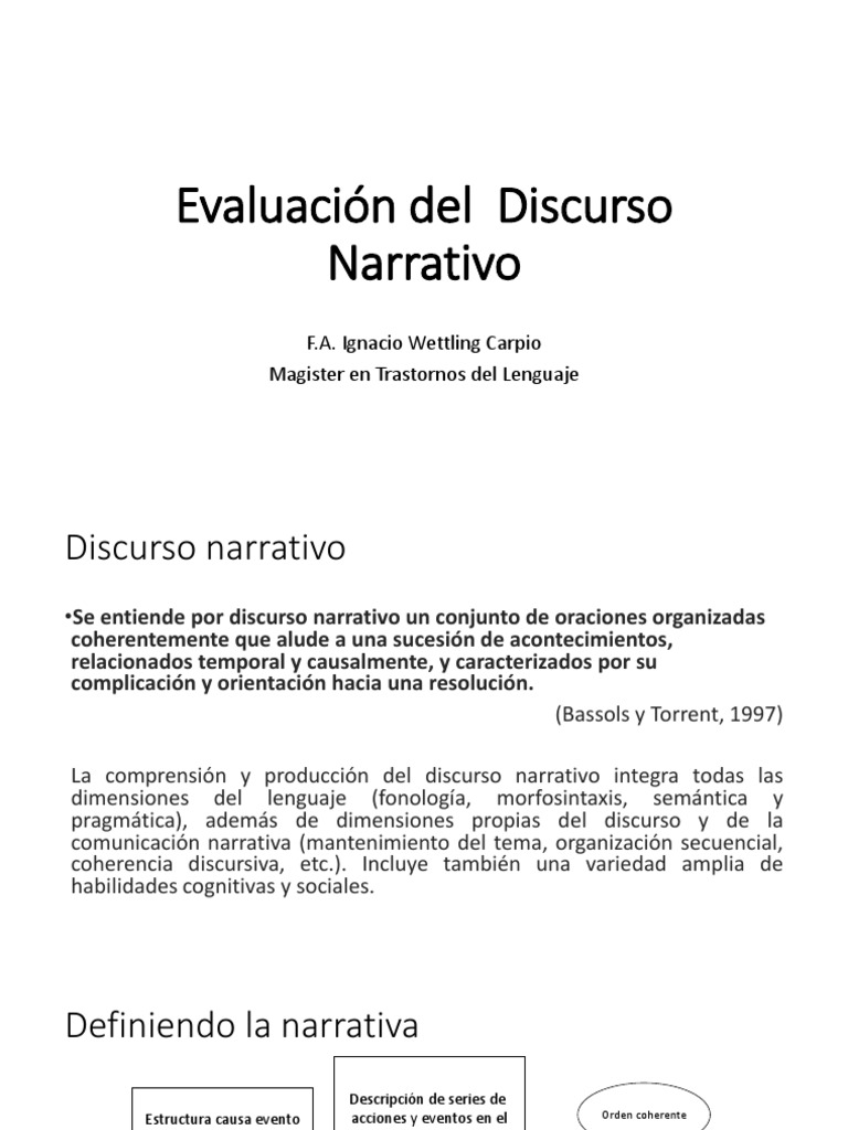 Evaluación del Discurso Narrativo | PDF | Narrativa | Oración (Lingüística)