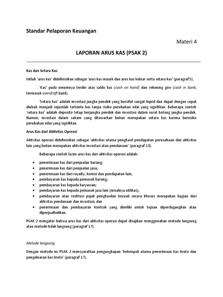 Materi Ke 4 PSAK 2 | PDF