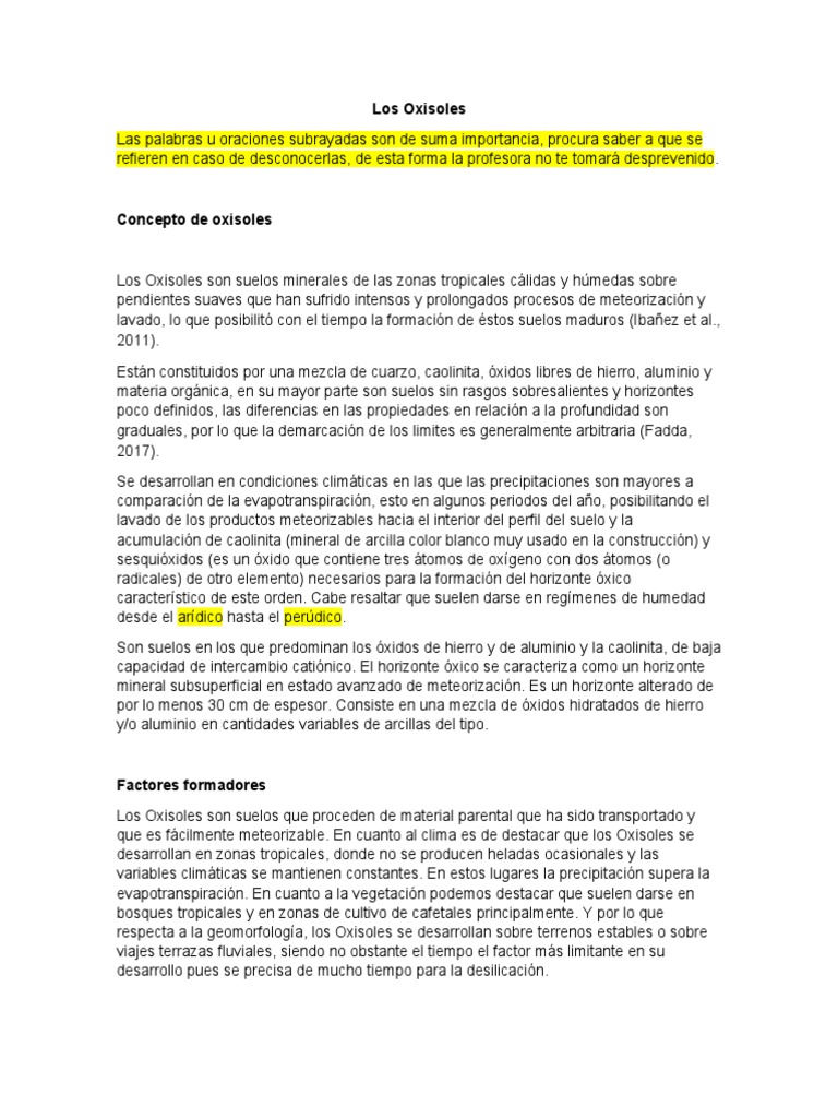 Los Oxisoles v2 | PDF | Minerales | Arcilla