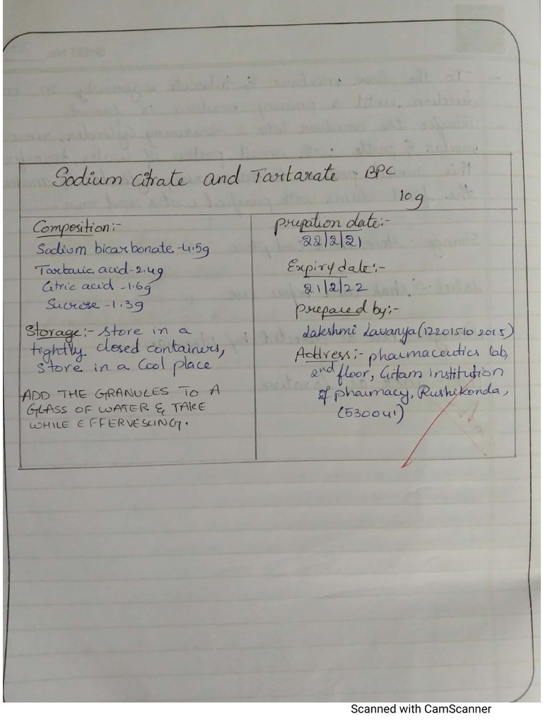 Effervescent Granules | PDF