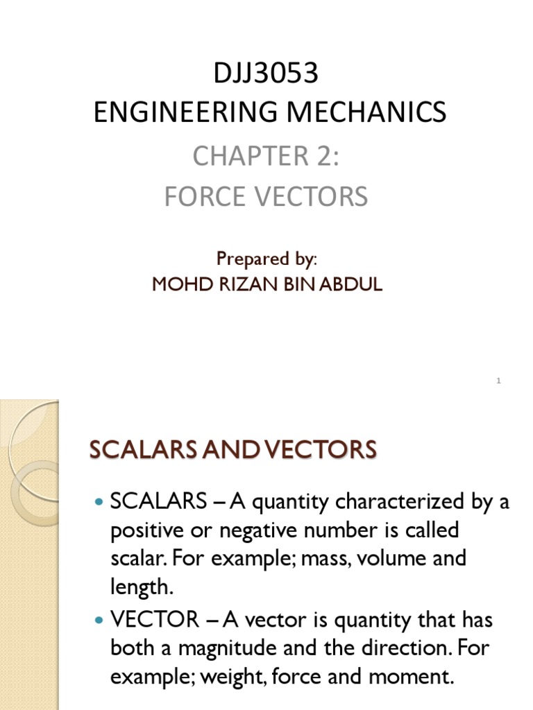 Chapter 2 Pdf Euclidean Vector Cartesian Coordinate System