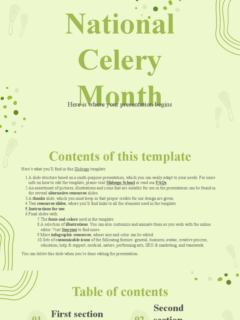 National Celery Month by Slidesgo | PDF | Planets | Solar System