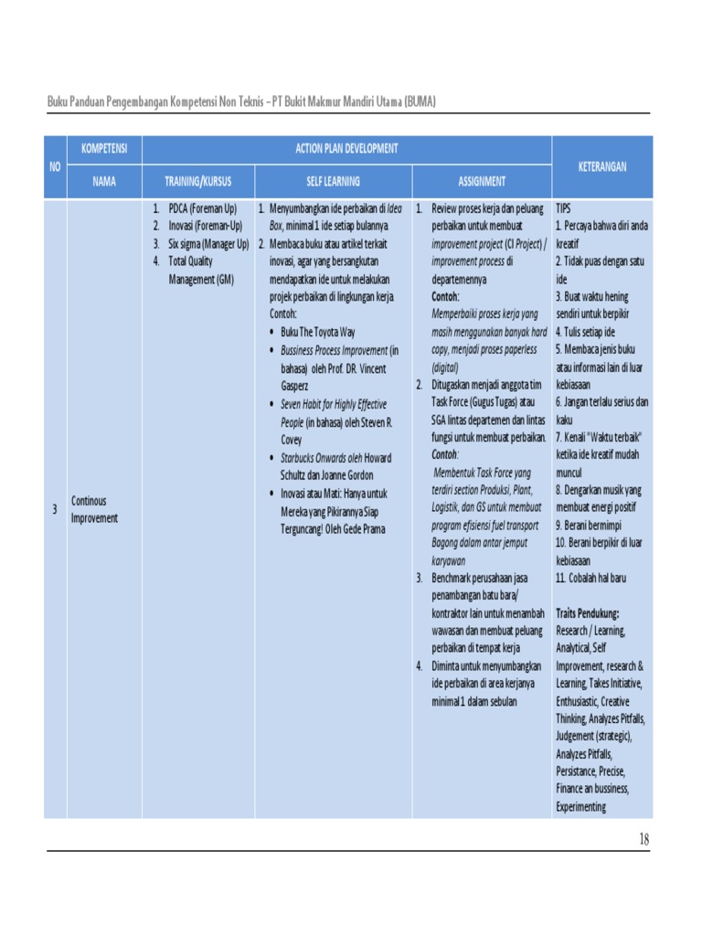 Continuous Improvement (Pengembangan Secara Terus-Menerus) | PDF