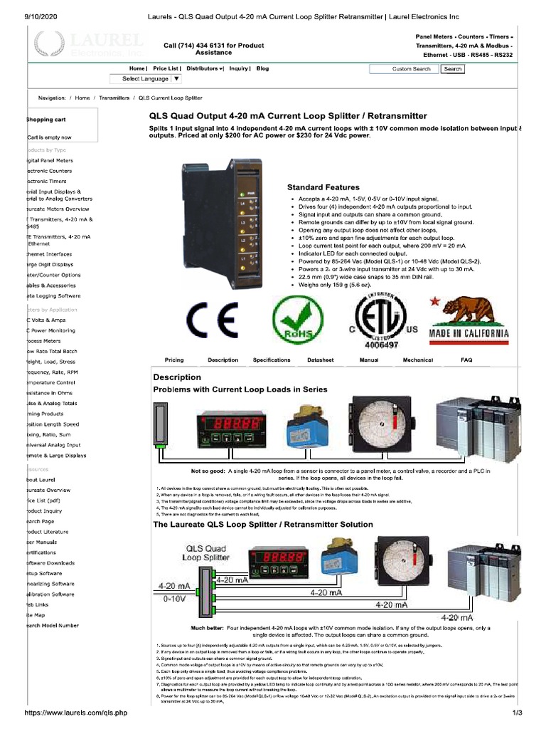 Laurel QLS-2 Splitter | PDF