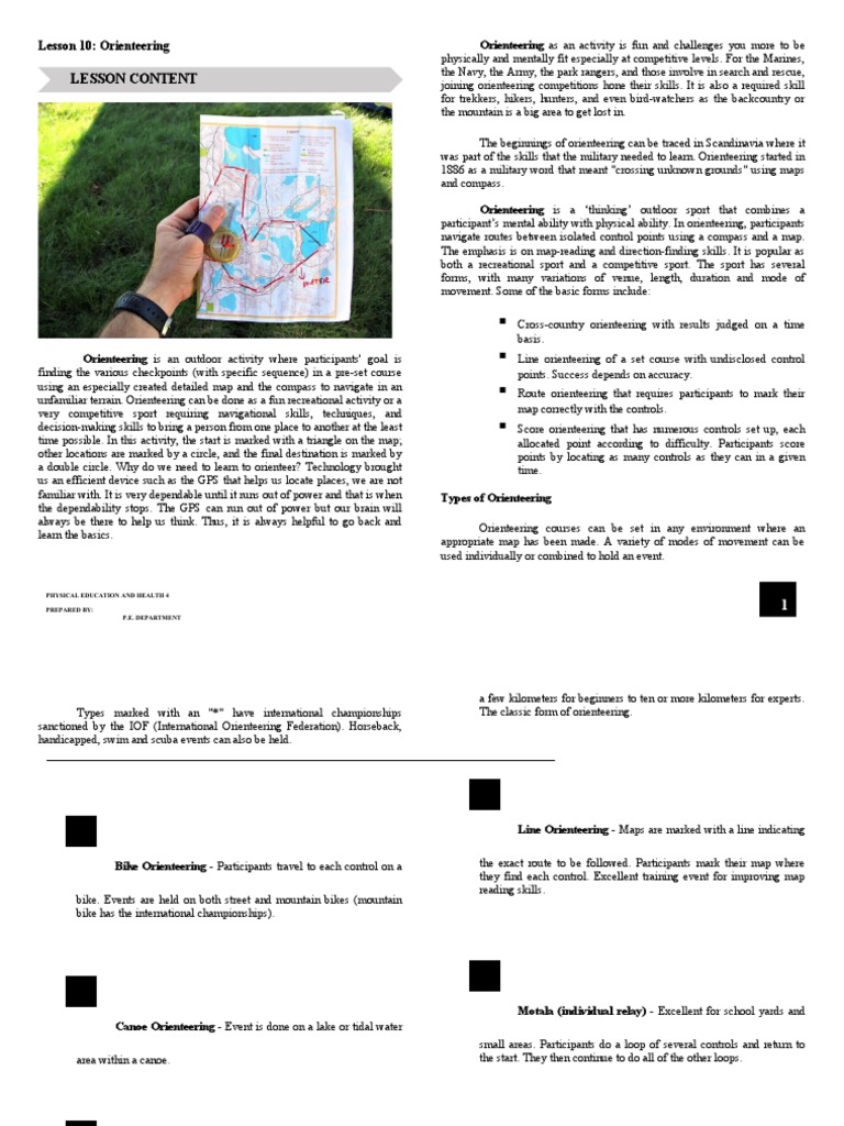 Lesson 10 Orienteering | PDF | Compass | Earth's Magnetic Field