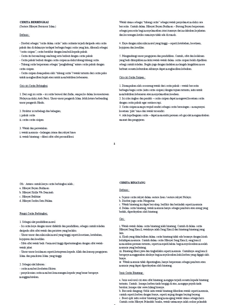 Nota Sastera Tra Ting6 | PDF