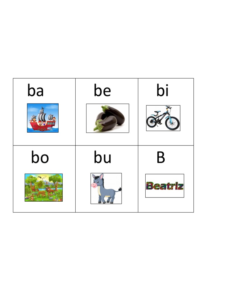 Sonido Ba - Ba, Be, Bi, Bo, Bu | PDF