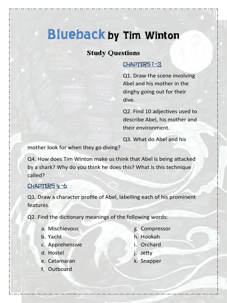 Blueback by Tim Winton | PDF | Poetry