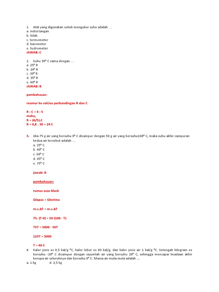 Soal Pts Fisika Kelas 11 | PDF