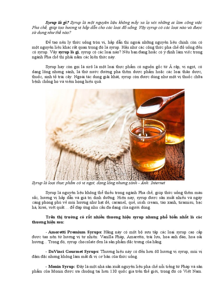 Syrup Là Gì | PDF